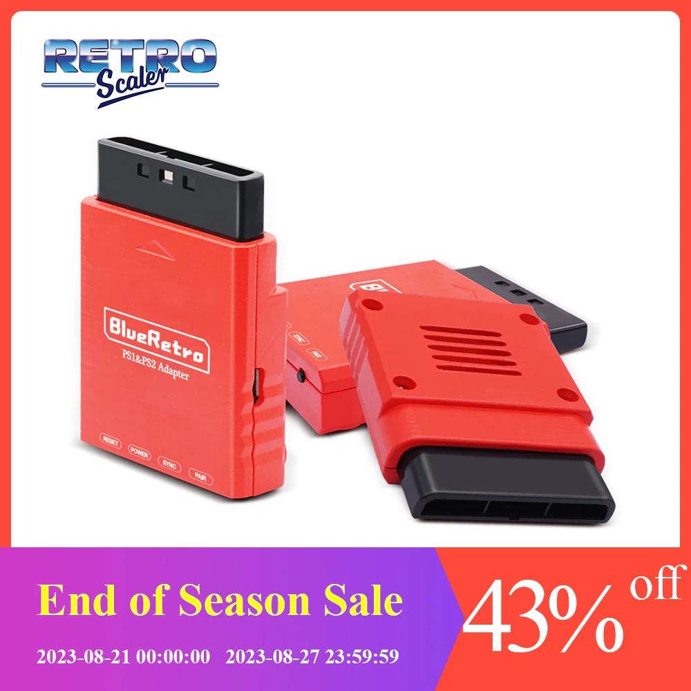 RetroScaler-BlueRetro-Wireless-Controller-Receiver-Adapter-For-PS2-PS1 ...