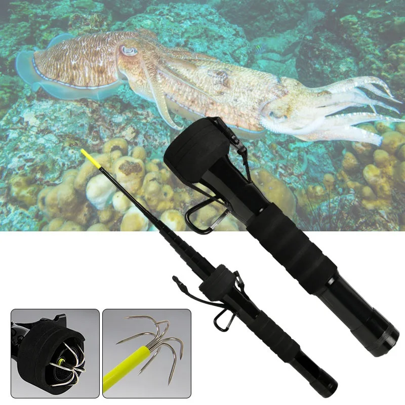 Retractable-3-4m-Squid-Hook-Telescopic-Fishing-Squid-Gaff-Octopus ...