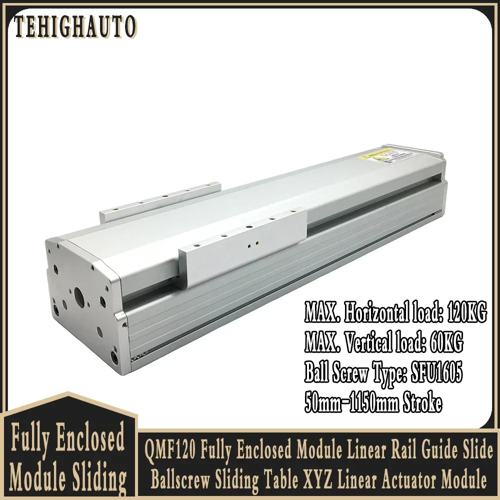 CNC-Fully-Enclosed-Linear-Guide-Rails-1605-Ball-Screw-50-1150MM-Stroke ...