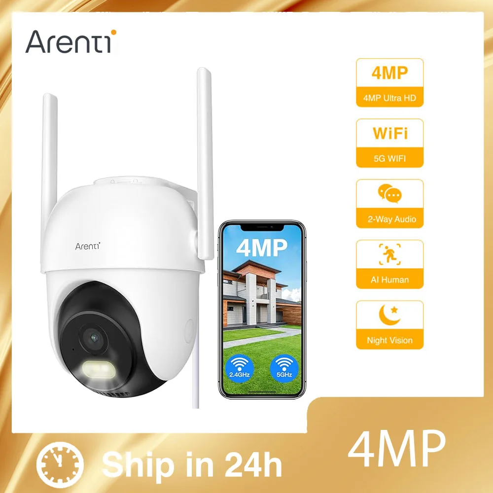 Arenti-4MP-PTZ-Wifi-Camera-Outdoor-Night-Vision-Dual-Screen-Human ...
