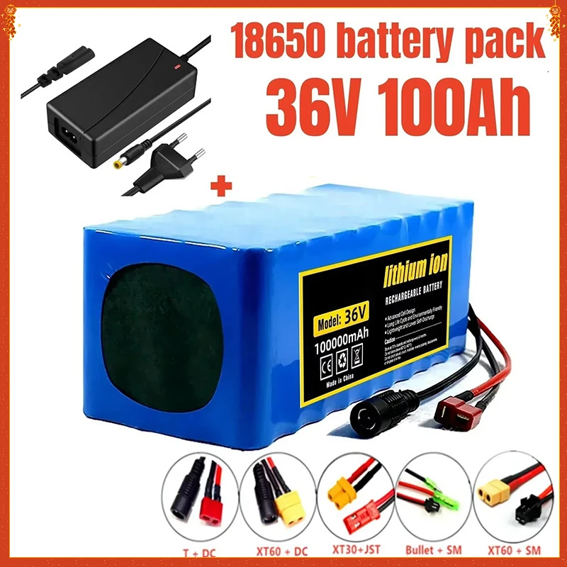 36V 10S4P Battery pack 100000mAh large capacity, 1000W super power ...