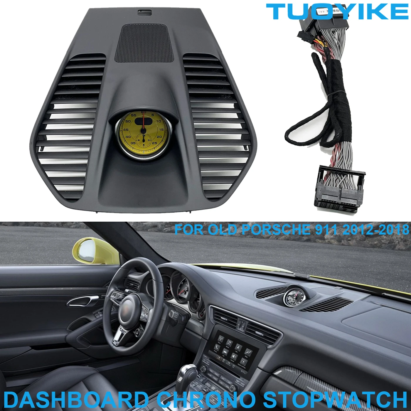 Stopwatch-For-Porsche-911-2012-2018-Interior-Dashboard-Central-Chrono ...