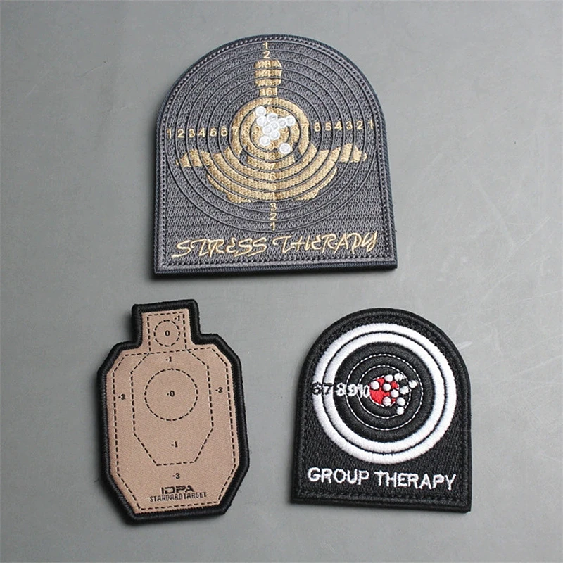 10 Rings IDPA Stand Ardtarget Embroidery Patches Group Therapy Outdoor ...