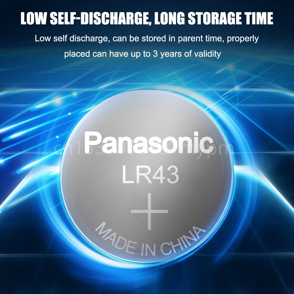 Panasonic 186 LR43 AG12 G12A 386 SR1142 LR1142 1.5V Alkaline Battery ...