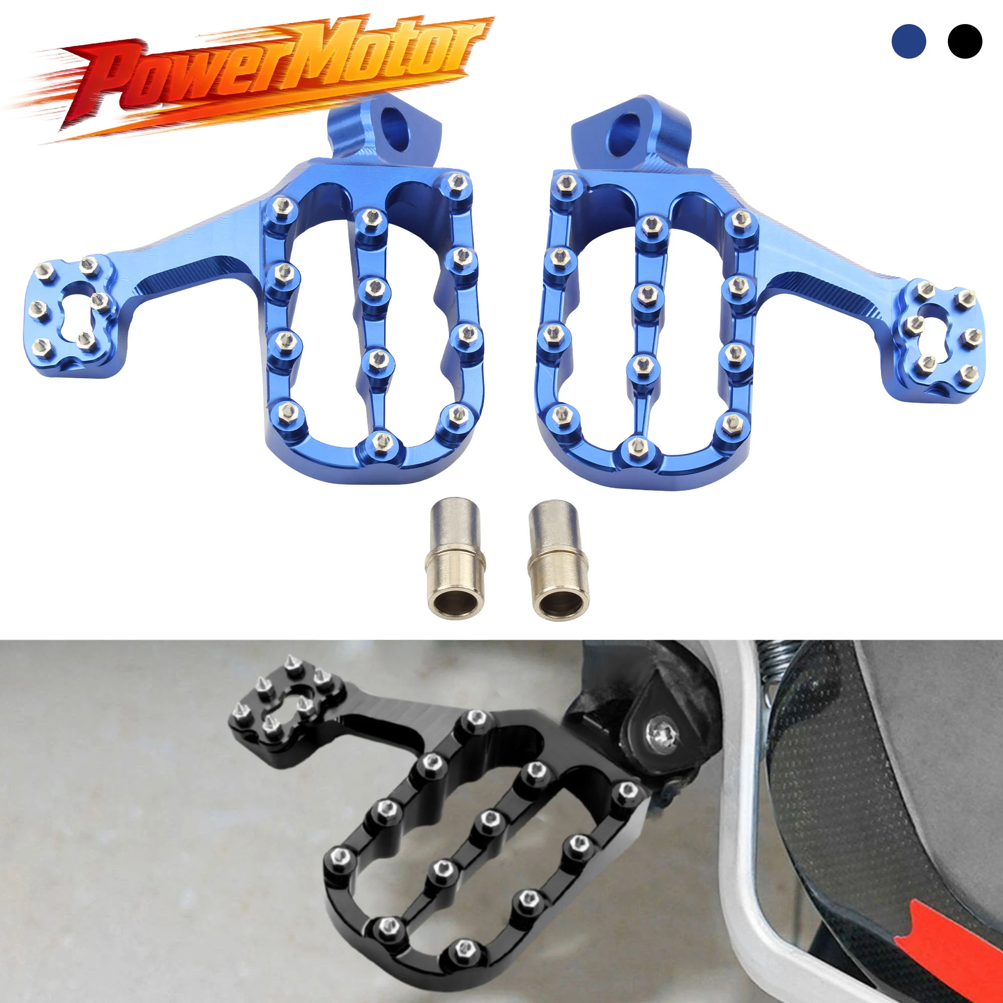 Motorcycle Universal Foot Rests Pegs CNC Footpeg Pedals For Suzuki ...