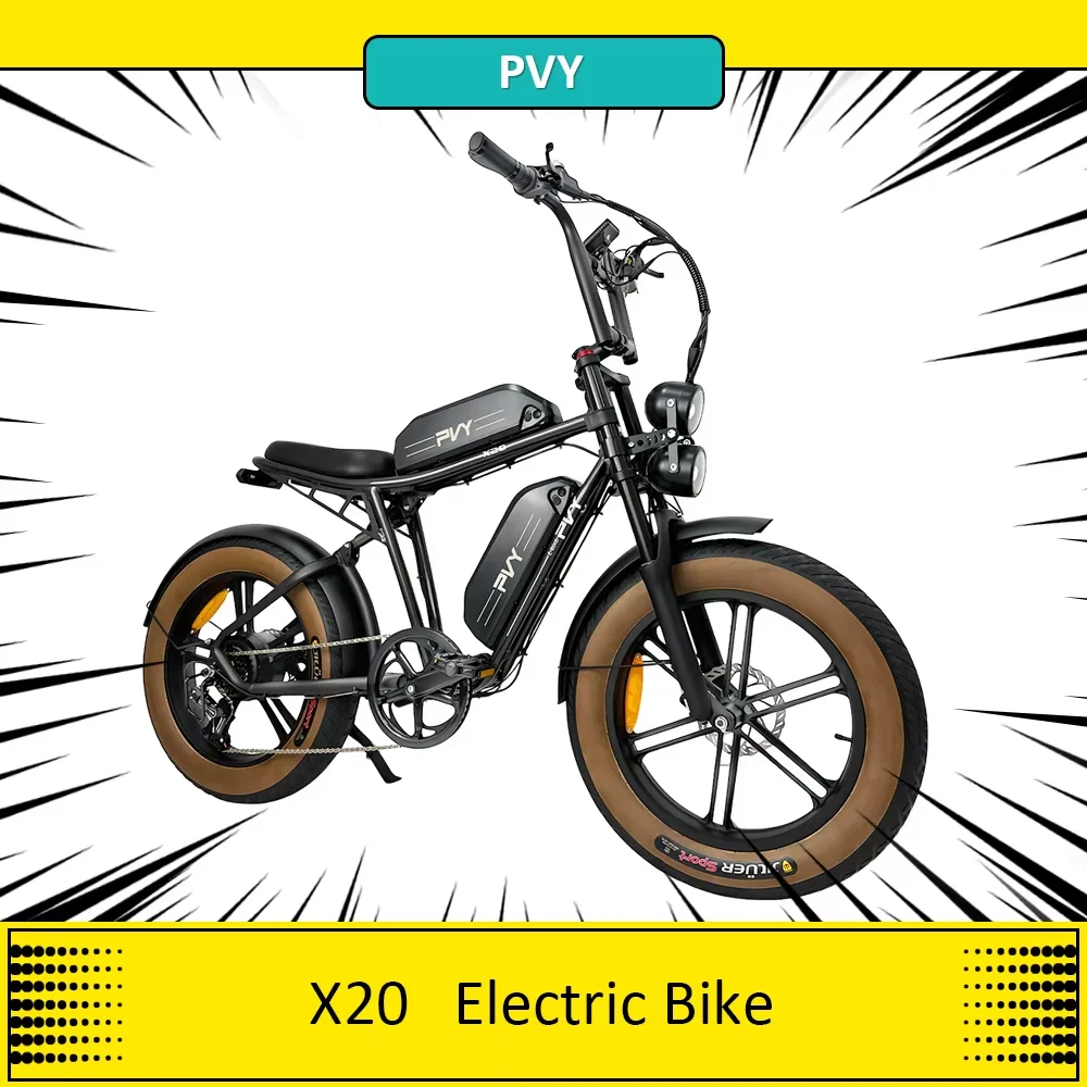 PVY-X20-Electric-Bike-1000W-Motor-48V-30Ah-Dual-battery-20-4-0-Fat-Tire ...