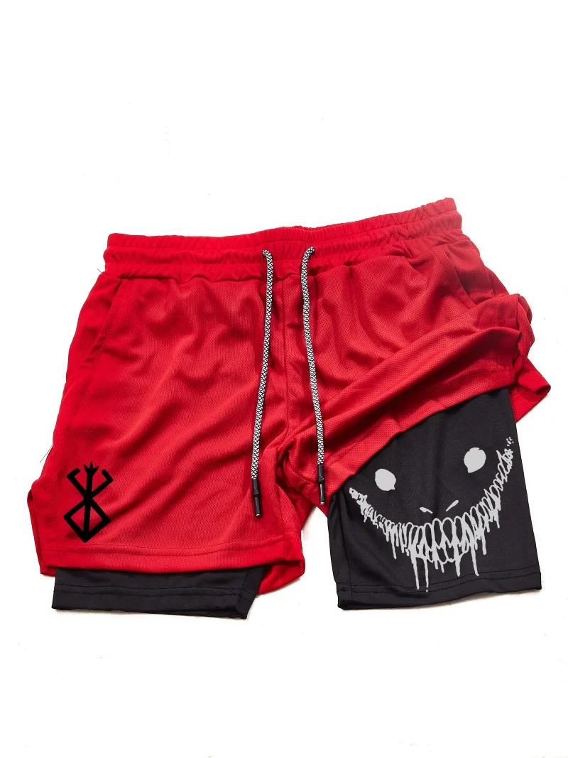 2026 Crazy Warrior Men's Dual Use Sports Shorts Running Speed Dry ...