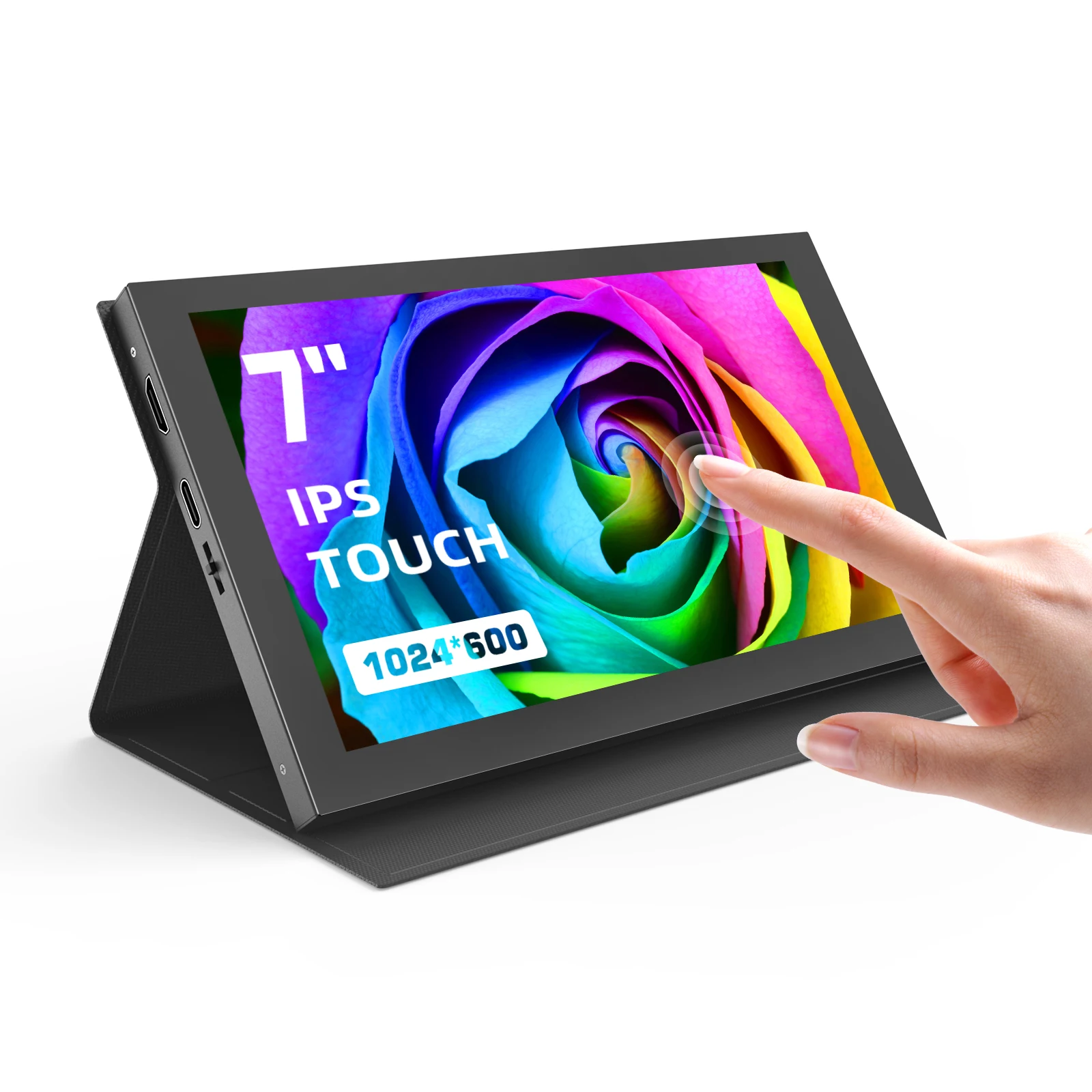 소형 소형 정전식 터치 스크린 모니터, 휴대용 HDMI 모니터, 1024x600 IPS 라즈베리 파이, 7 인치 ...