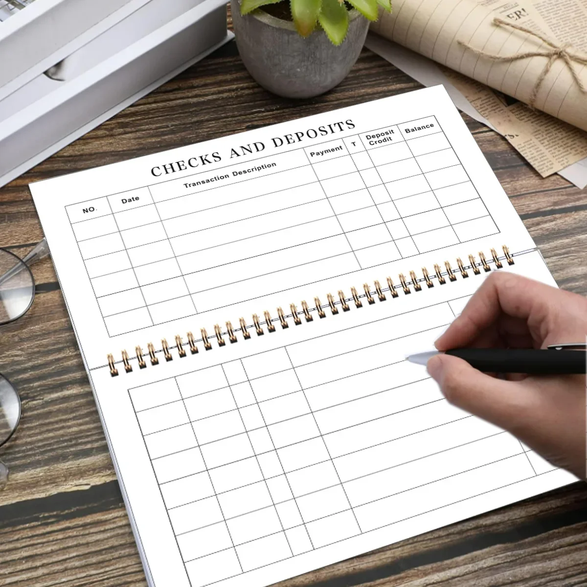 Personal-Checkbook-Large-Font-Check-Register-Deposit-Credit-Bank ...