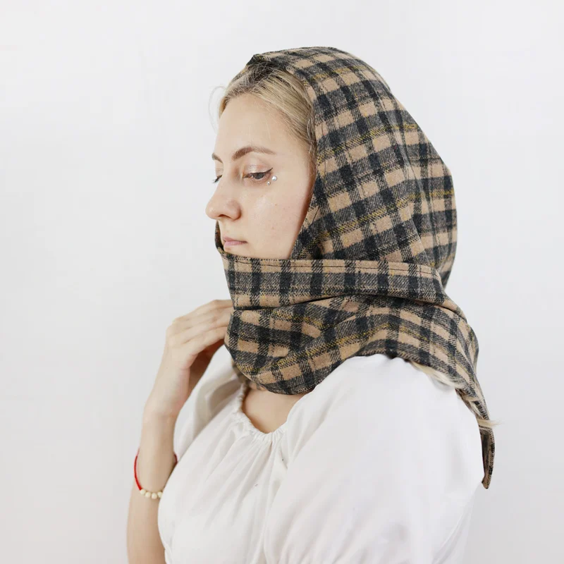 Luxury-Plaid-Hood-Hat-Double-sided-Shawl-Cashmere-Wool-Overcoat-Hijab ...