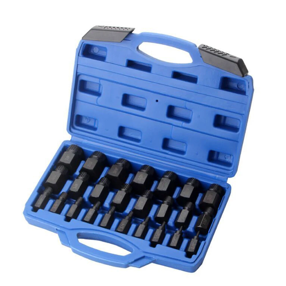 25PCS-Screw-Extractor-Set-Broken-Bolt-Remover-Useful-Pins-Spiral-Nut ...