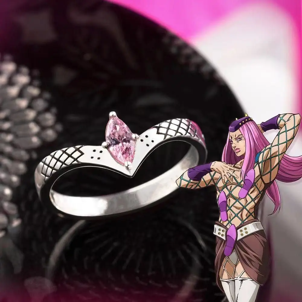 Anime JoJo’s Bizarre Adventure Stone Ocean Ring Narciso Anasui Cosplay ...