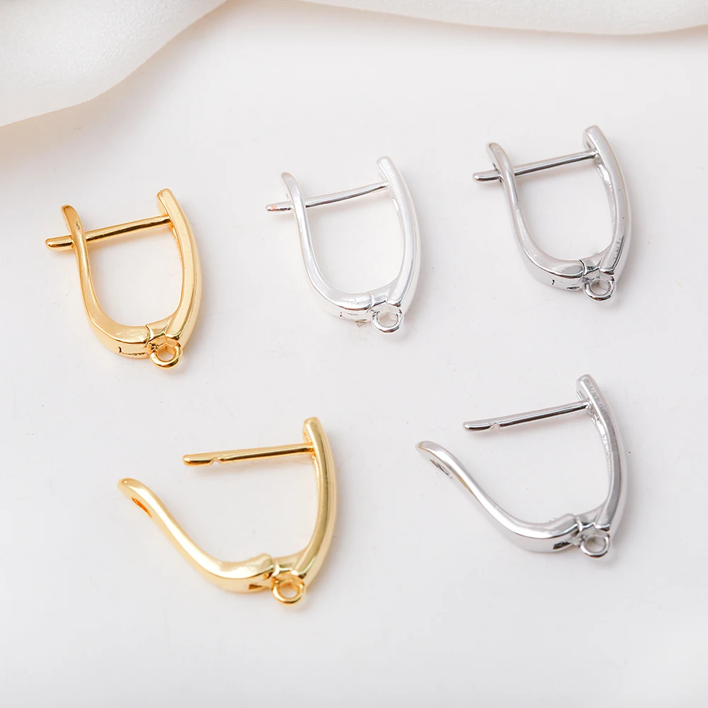 Leverback-Earring-Hooks-with-Loop-Brass-18K-Gold-Plated-Hoop-Earring ...