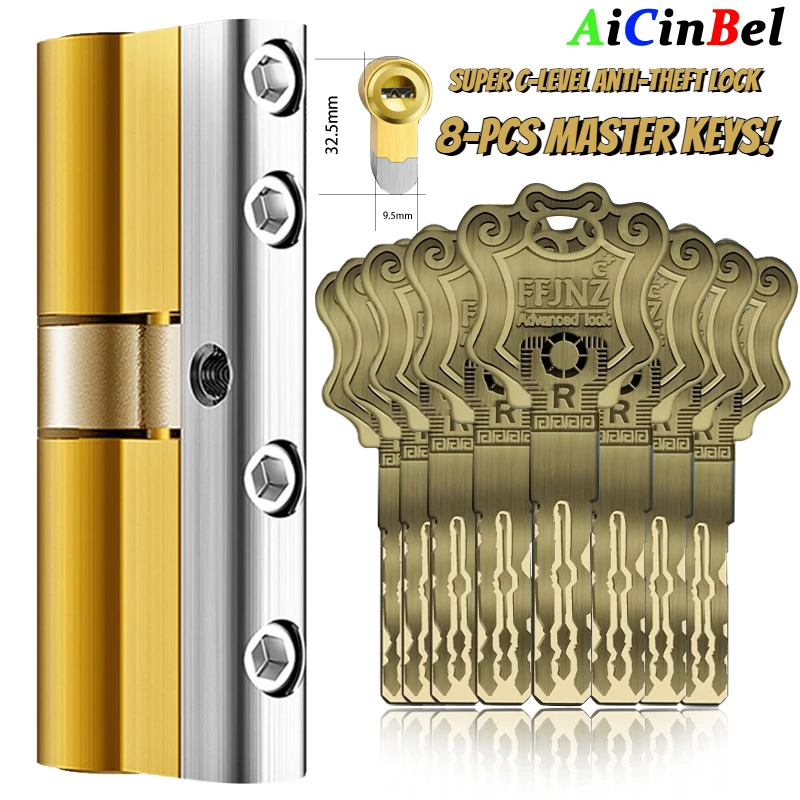 Super-C-level-Entrance-Lock-Cylinder-All-Copper-Material-Lock-Cylinder ...