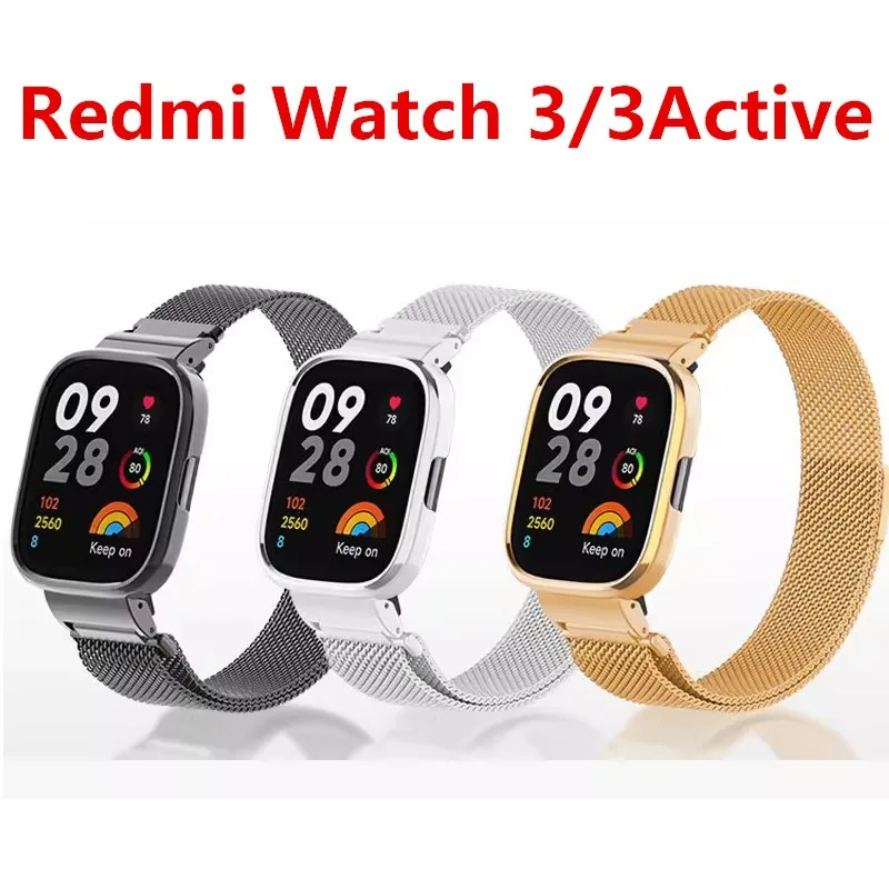 For-Redmi-Watch-3-Active-Metal-bracelet-for-Redmi-Watch-3-Lite-Band ...