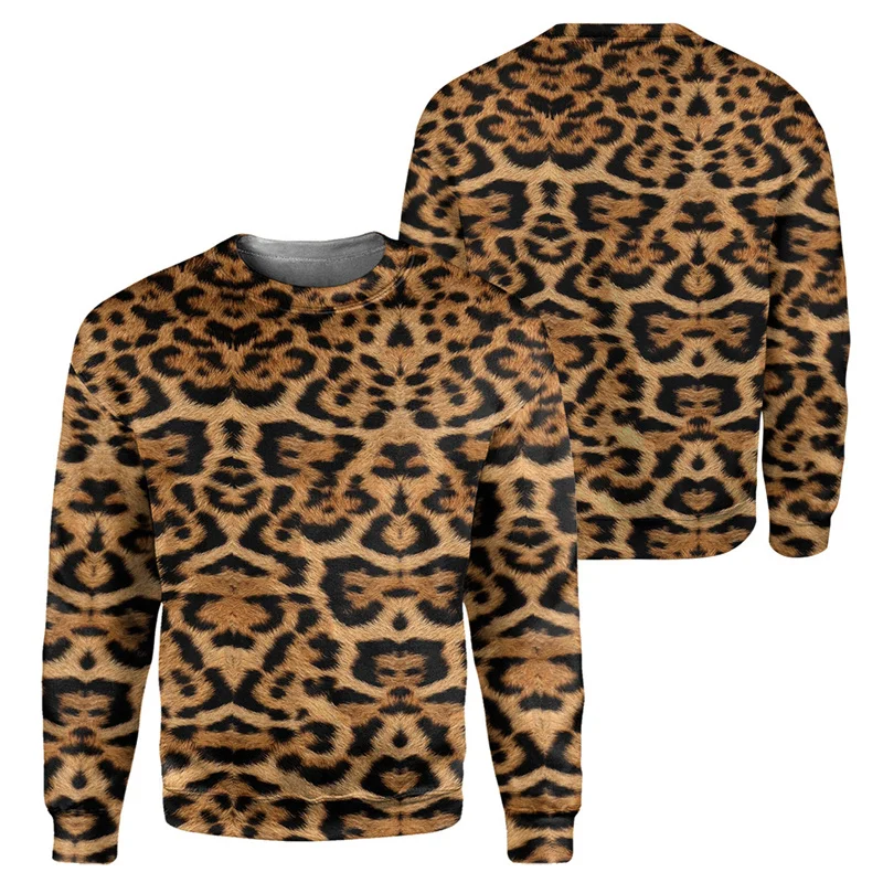3D Print Animal Skin Pattern Sweatshirt For Men Tiger Zebra Giraffe ...