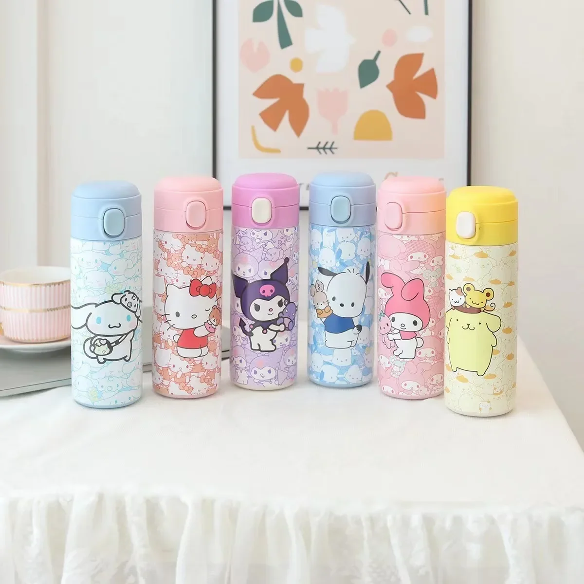 MINISO-420ml-Kawaii-Sanrio-Hello-Kitty-Cup-Kuromi-Cinnamoroll-Thermos ...