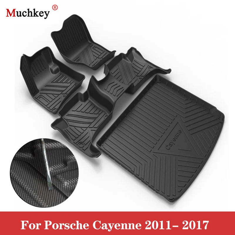 Rubber-Car-Floor-Mats-Trunk-Mat-For-Porsche-Cayenne-2011-2017 ...