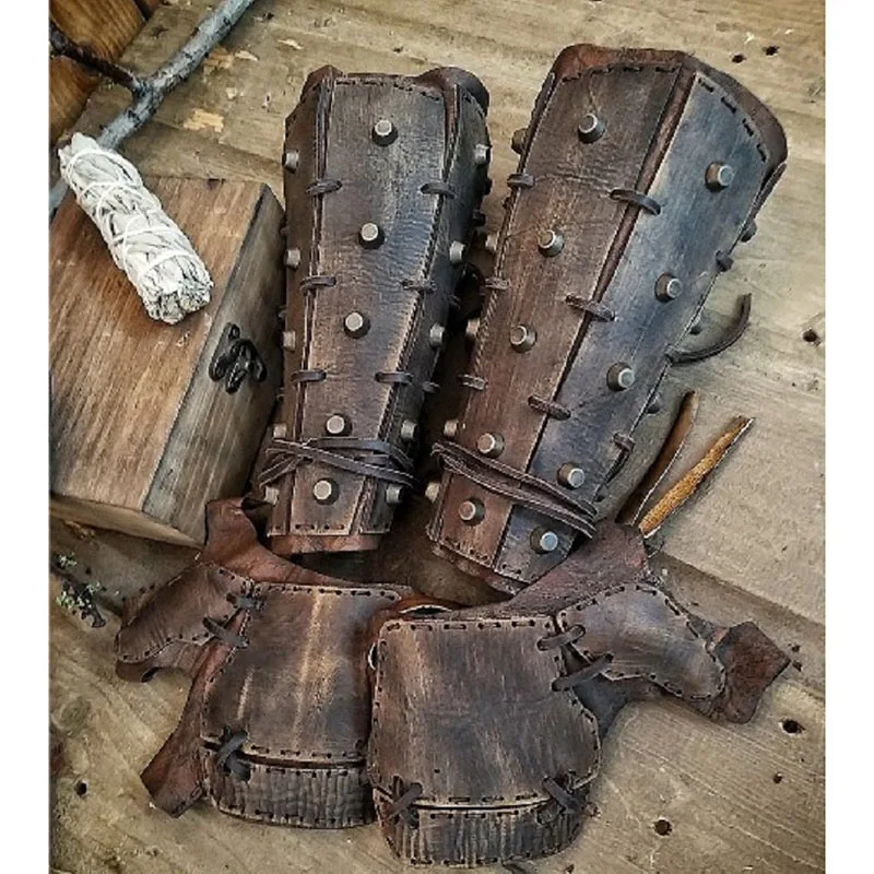 Samurai Leather Greaves