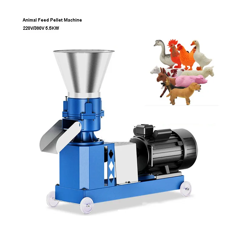 220V-380V-5-5KW-Automatic-Food-Processor-Pellet-Machine-Feed-Pellet ...