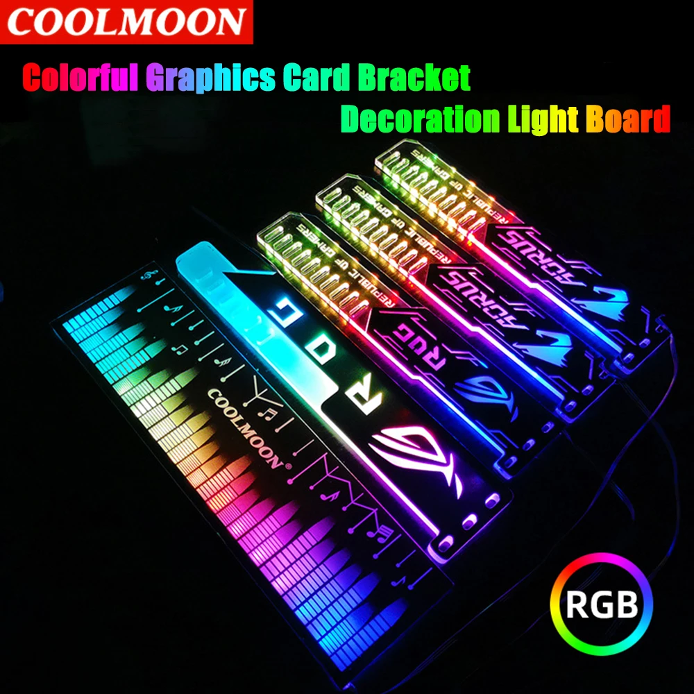 Coolmoon-25cm-Graphics-Card-Bracket-Support-Frame-GPU-Holder-5V-4PIN ...