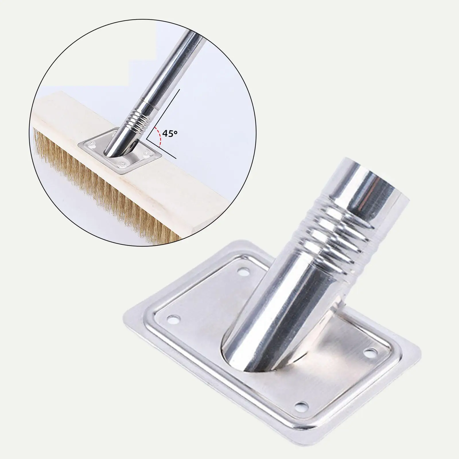 Stainless Steel Wire Brush Handle Adapter Sturdy Long Handle ...