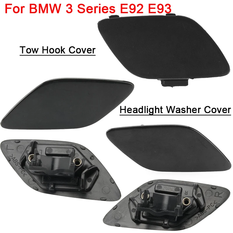 Headlight Washer Cover Headlamp Cap Front Bumper Tow Hook Cover For BMW ...