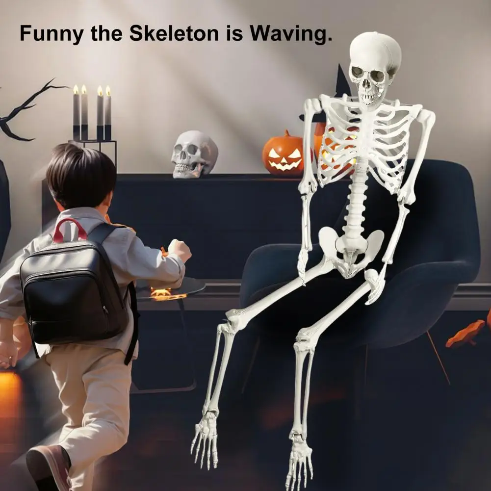 5.4FT Poseable Skeleton Prop, Movable Joint Skeleton Decoration, Life ...