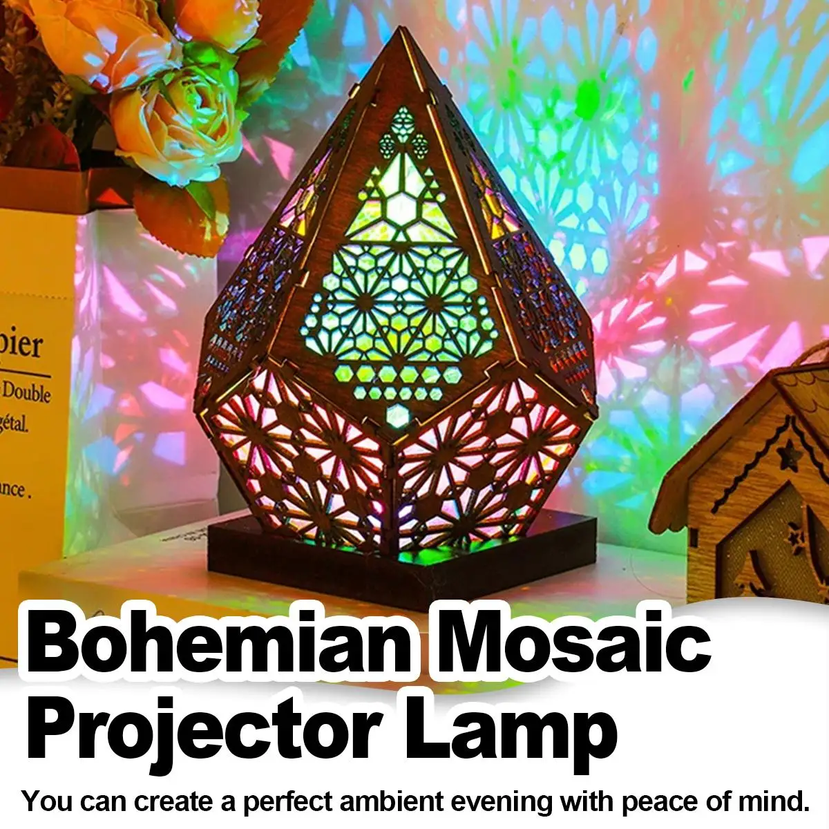 Usb Bohemian Led Projection Table Lamp Projector Retro Star Light Night ...