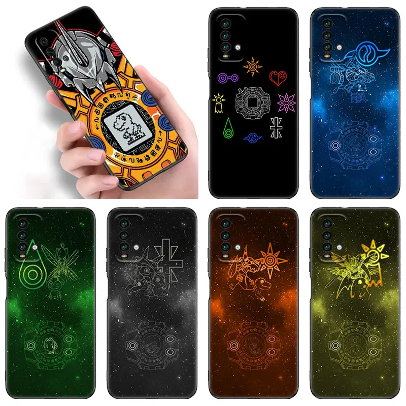 Digimon Logo Black Phone Case For funda Xiaomi Redmi Note 12 11 11S 11T ...