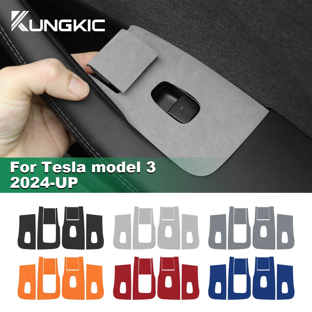 for-Tesla-Model-3-Highland-2024-Up-Italian-Premium-Suede-Window-Lifter ...