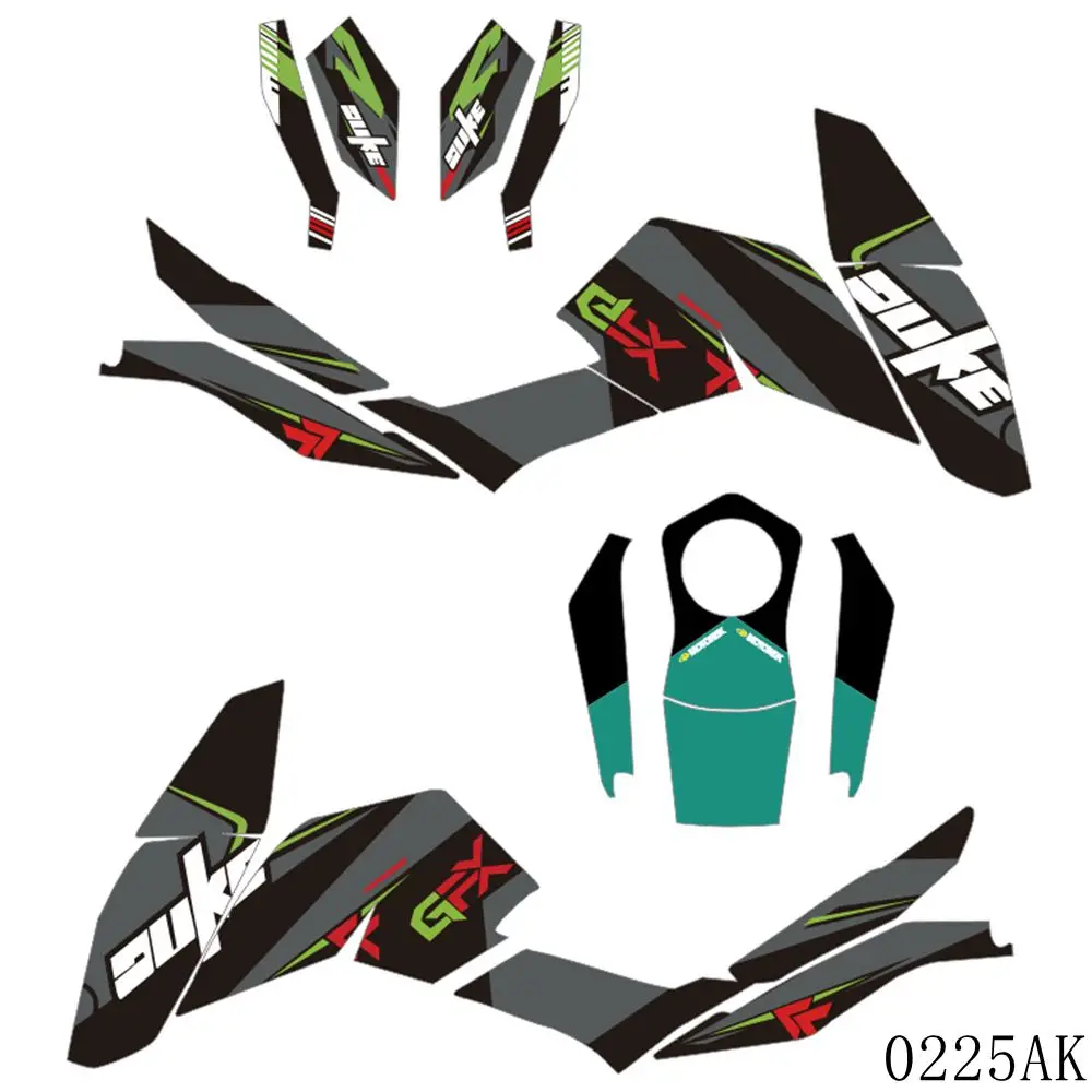 Full Graphics Decals Stickers Motorcycle Background Custom Number Name ...