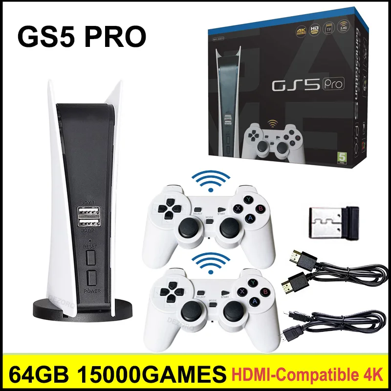 Gs5 Pro Consola 64gb 15000 Games Hdmi-compatible Game Stick 4k 2.4g ...