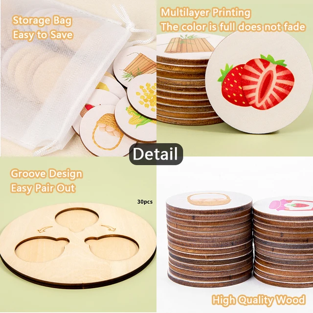 Children Montessori Toys Food Decomposition Board Game Kid Puzzle ...