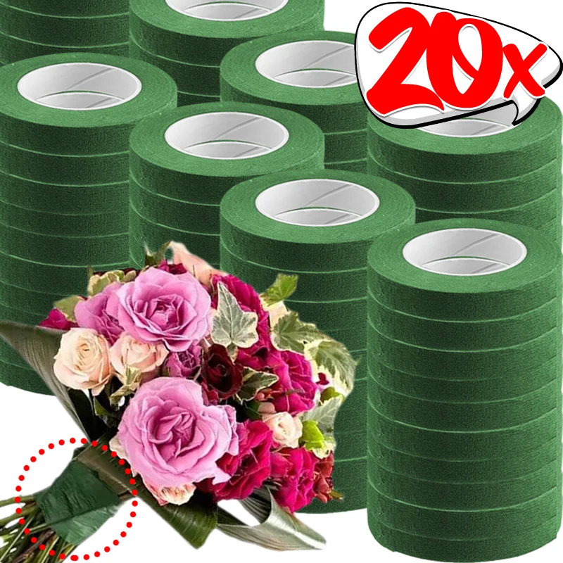 20/1Rolls Self-adhesive Bouquet Floral Stem Tape Artificial Flower ...