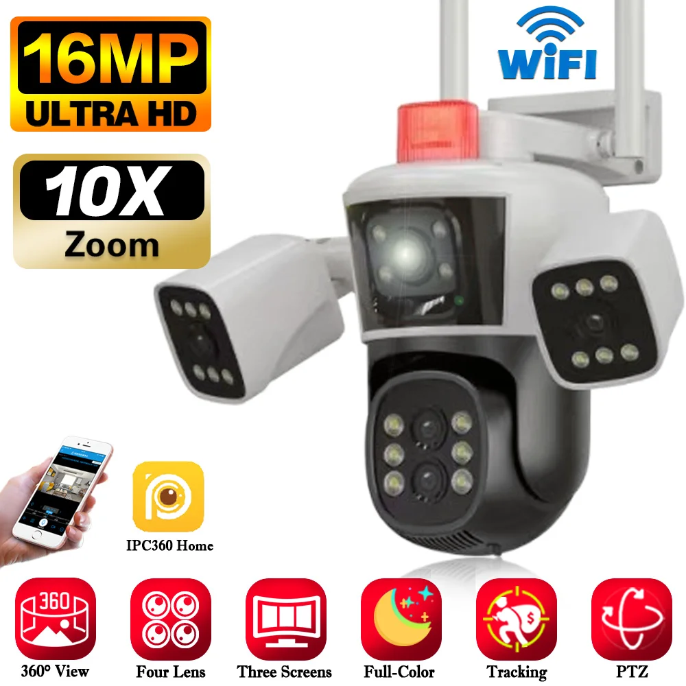 8K-UHD-WIFI-IP-Camera-Outdoor-10X-Zoom-Auto-Tracking-16MP-PTZ-Four-Lens ...