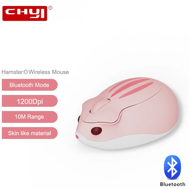 Bluetooth Pink Wireless Mouse 1200dpi Ergonomic Optical Usb Mute Mause ...