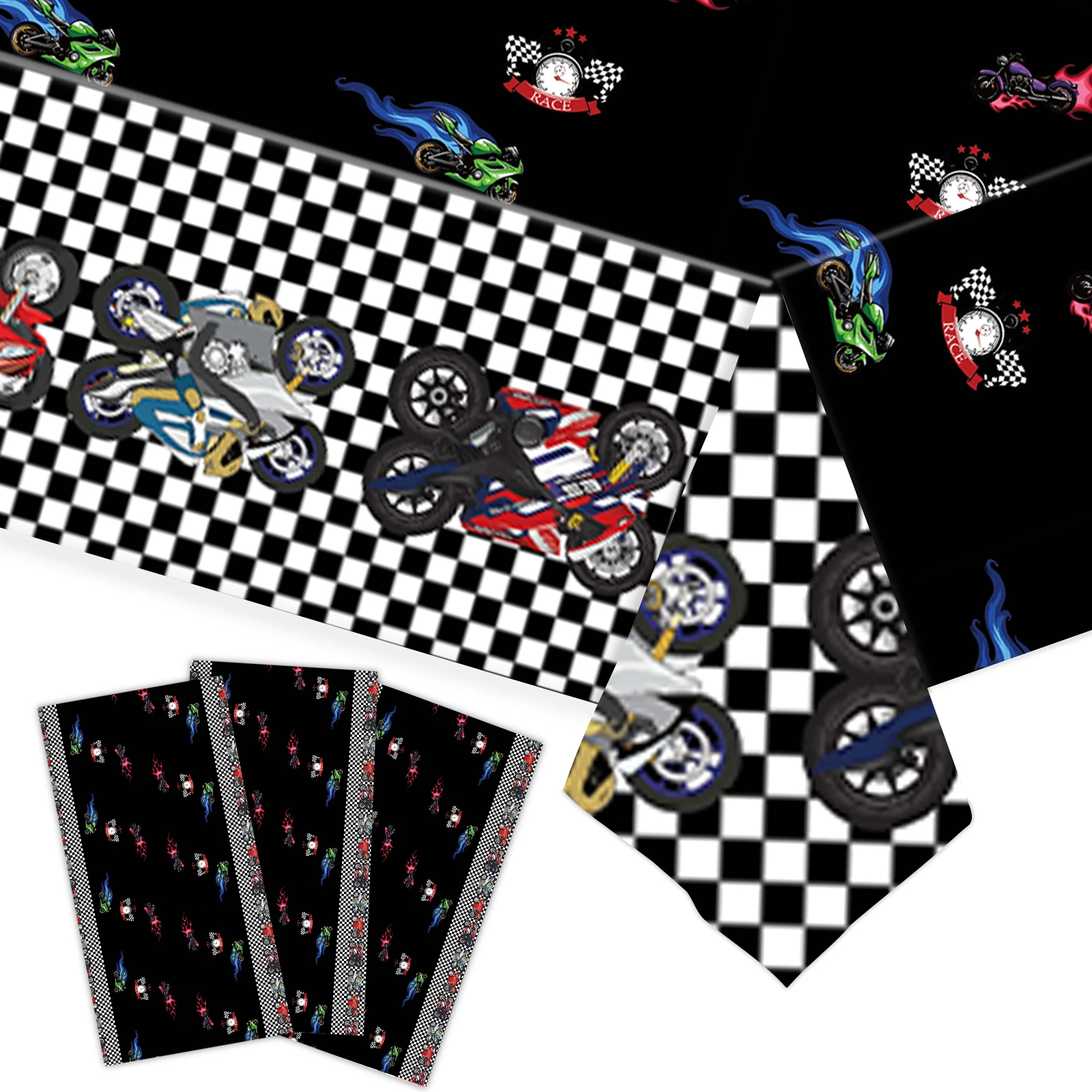 Iocomotive-Party-Disposable-TableCloth-Motorcycle-Table-Cover-Kids ...