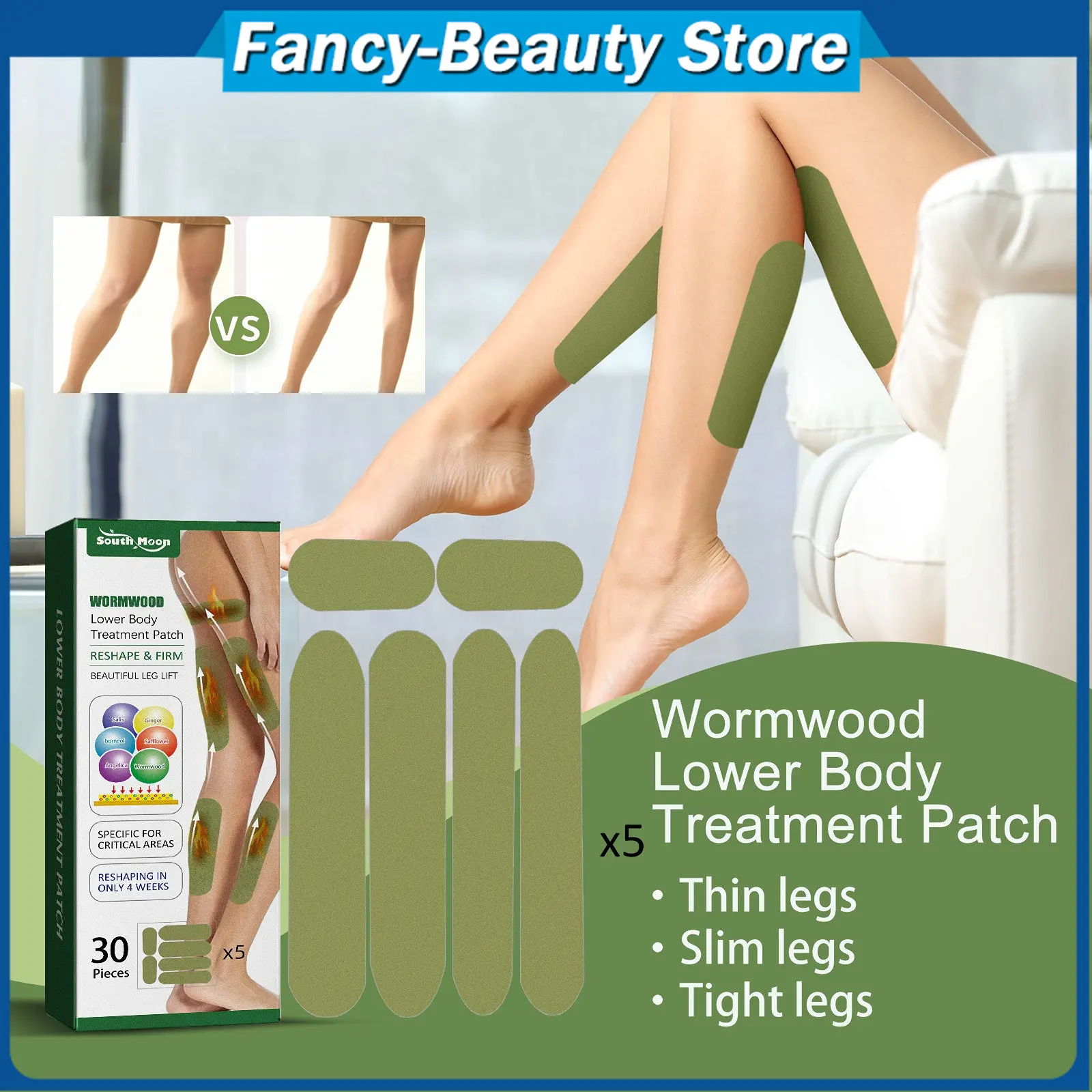 30Pcs-Wormwood-Leg-Lifting-Sticker-Shape-Thighs-Tighten-Legs-Weight ...