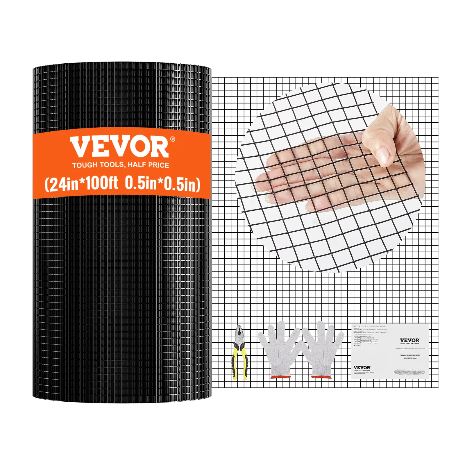 VEVOR-Hardware-Cloth-Galvanized-Wire-Mesh-Roll-Vinyl-Coating-Metal-Wire ...