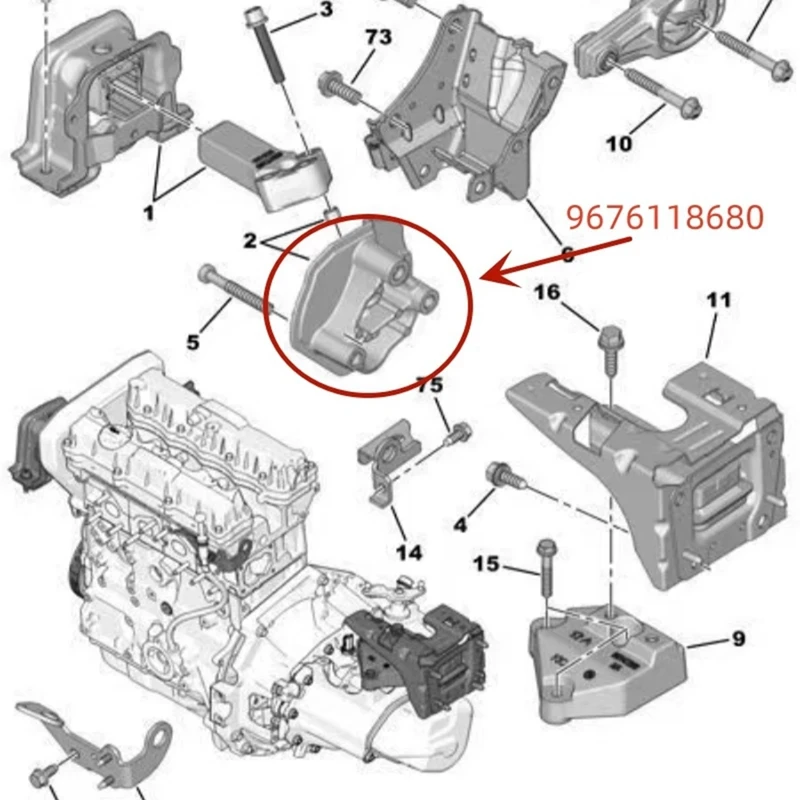 Soporte-de-motor-para-coche-pieza-de-repuesto-para-Peugeot-2008-301 ...