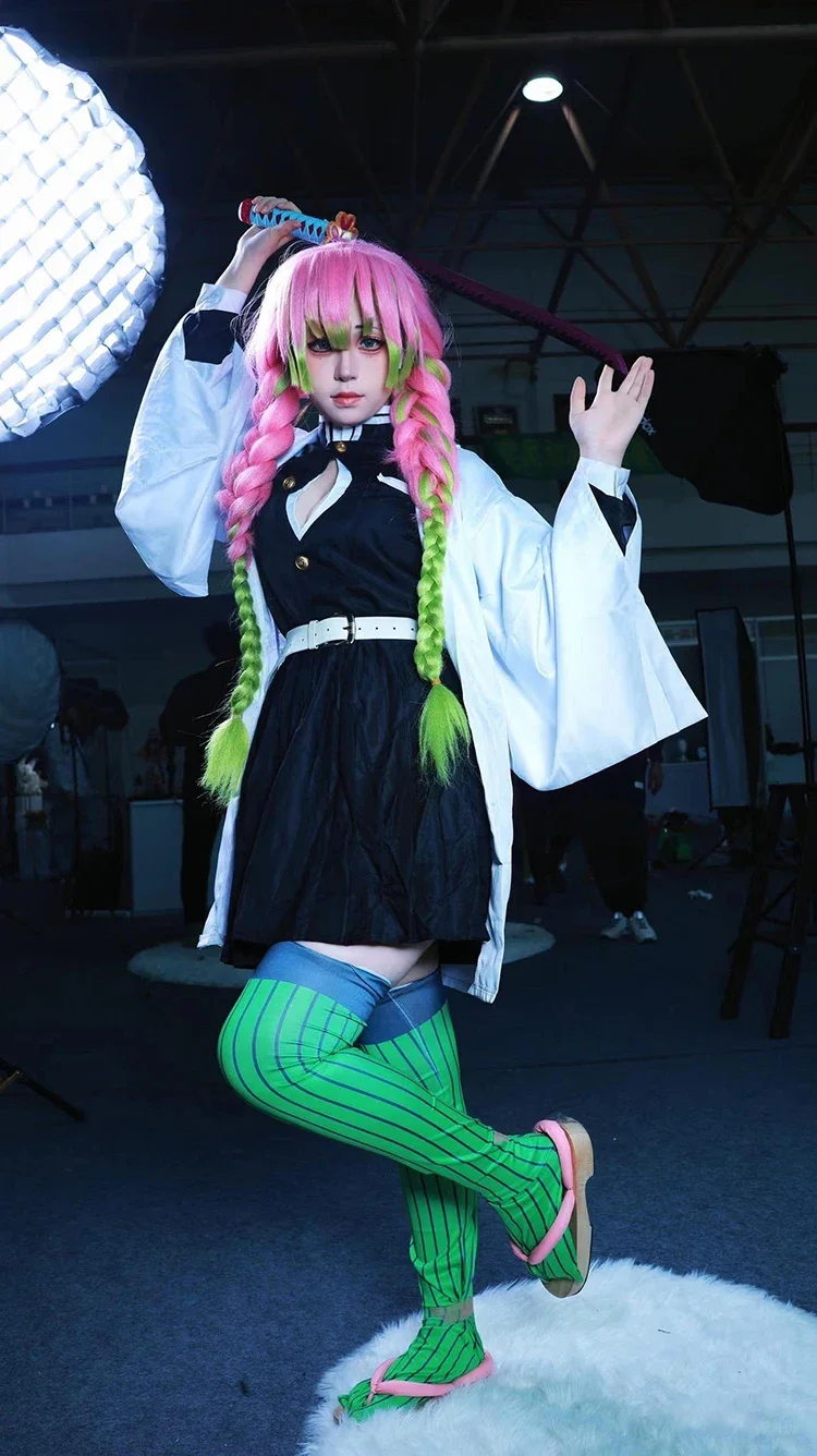 Anime Kanroji Mitsuri Cosplay Costume Kimetsu No Yaiba Game Demon ...