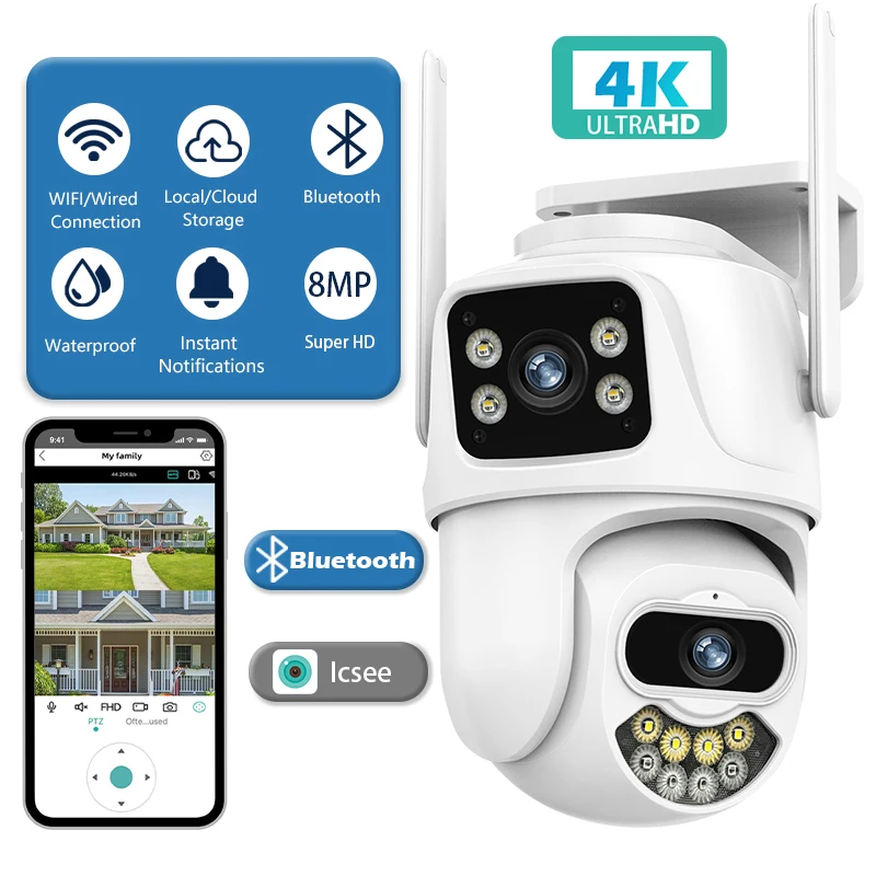 4K Uhd Wifi Ip Camera 8mp 10x Hybride Zoom Auto Tracking Ptz Camera ...