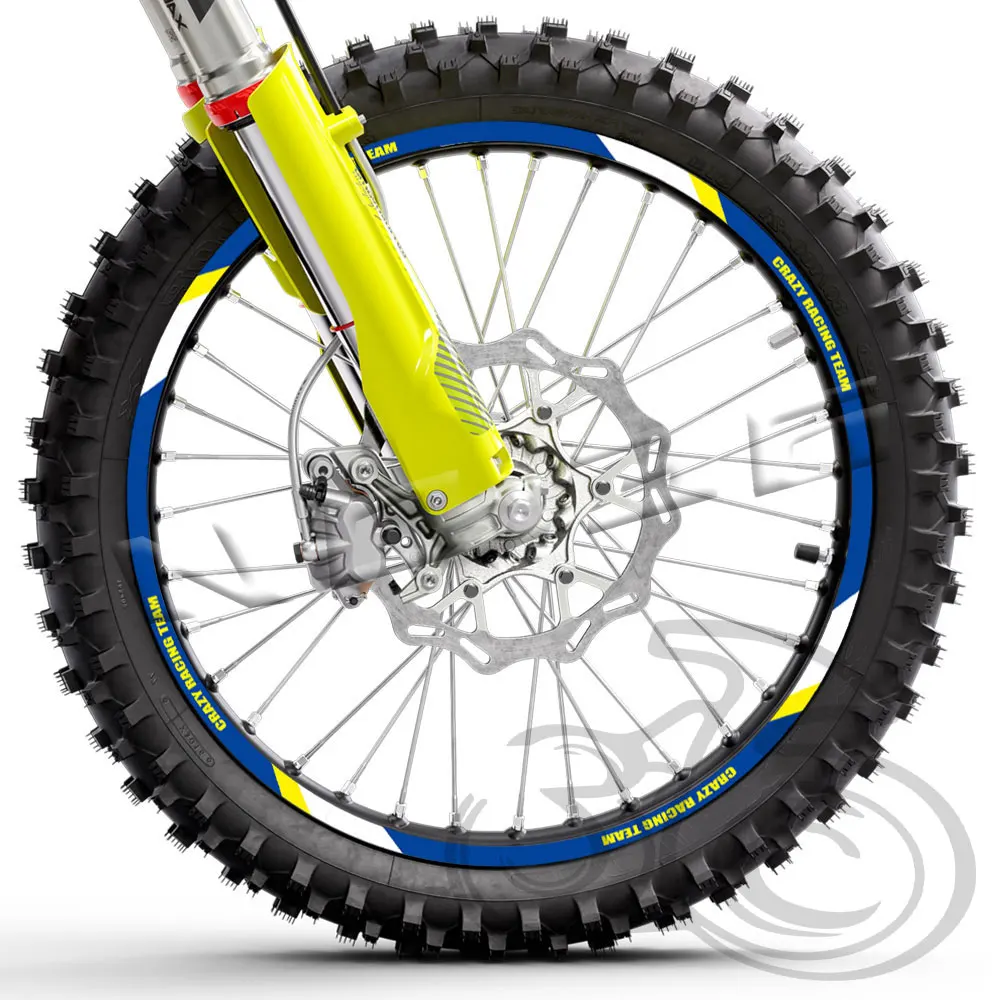 Motorcycle Wheel Sticker Reflective Motocross Rim Stripe Decal For ...