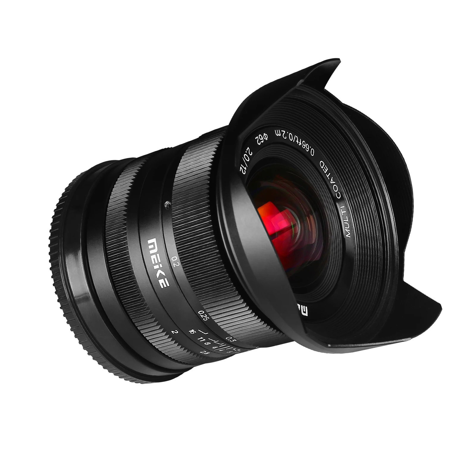 Meike 12mm F2.0 Aps-C Manual Focus Wide Angle Lens Compatible with Sony E/Fuji X/M43/Mount cameras