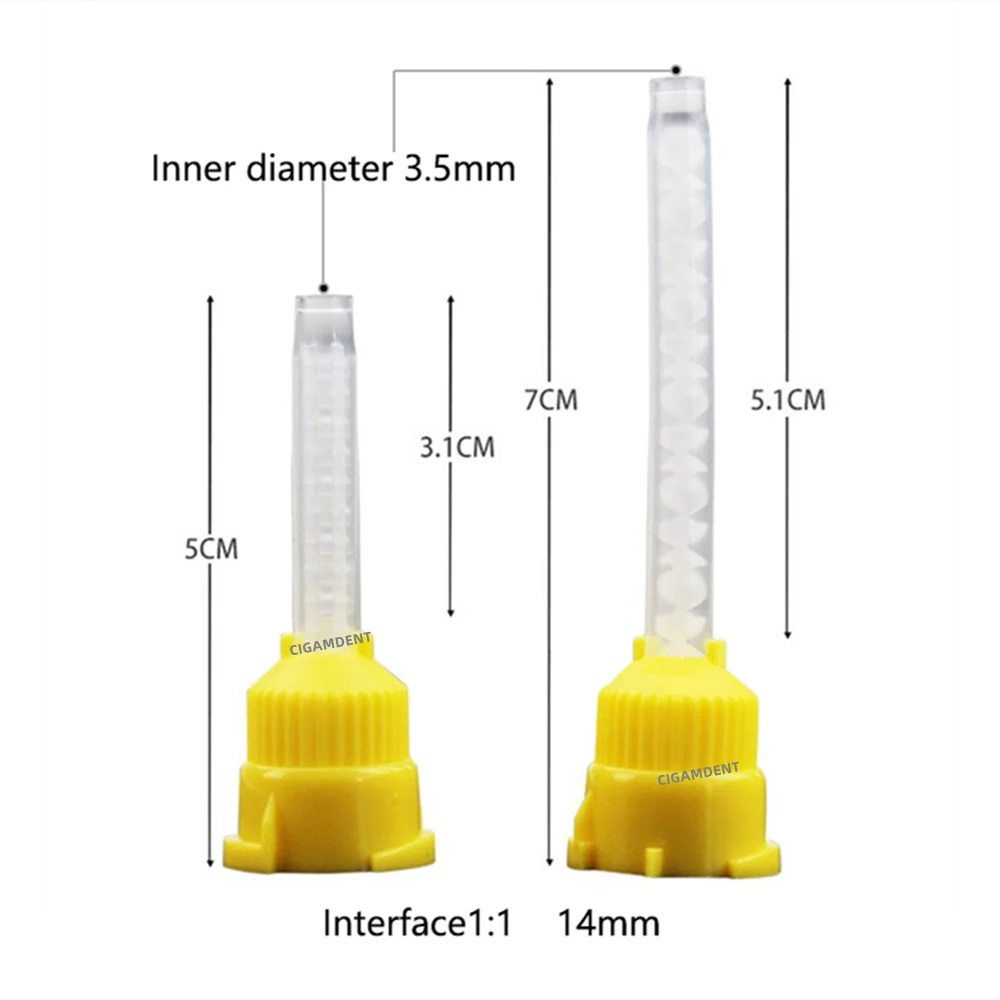 50pcs-Dental-Intraoral-Impression-Mixing-Tips-Nozzles-Mixer-Syringe ...