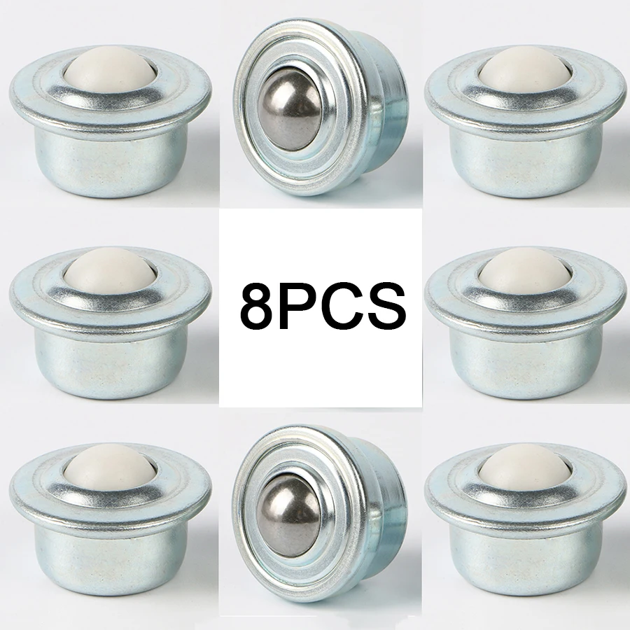 8PCS Precision Conveying Universal Ball Transfer Unit Ball Bearing Bull ...