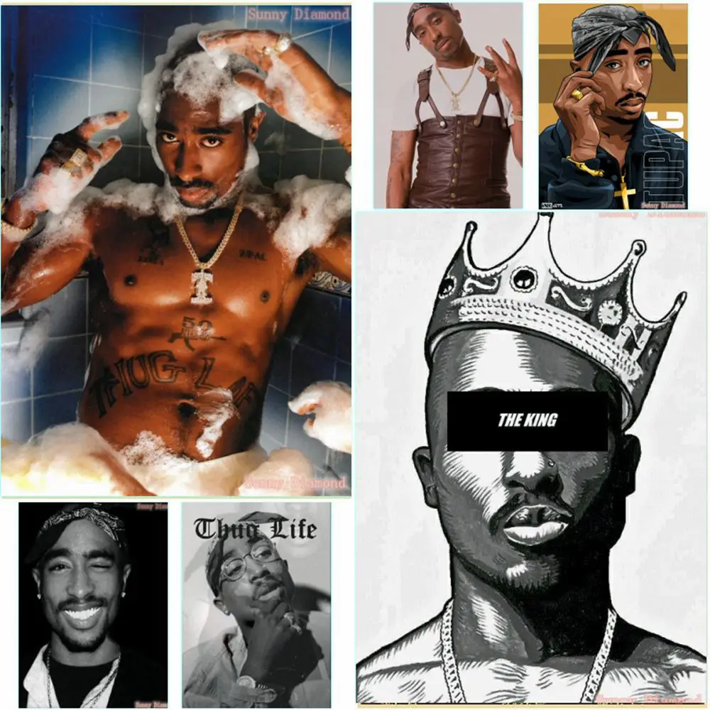 Famous-Hip-Hop-Singer-Tupac-Diamond-Mosaic-Painting-2Pac-Jada-Rapper ...