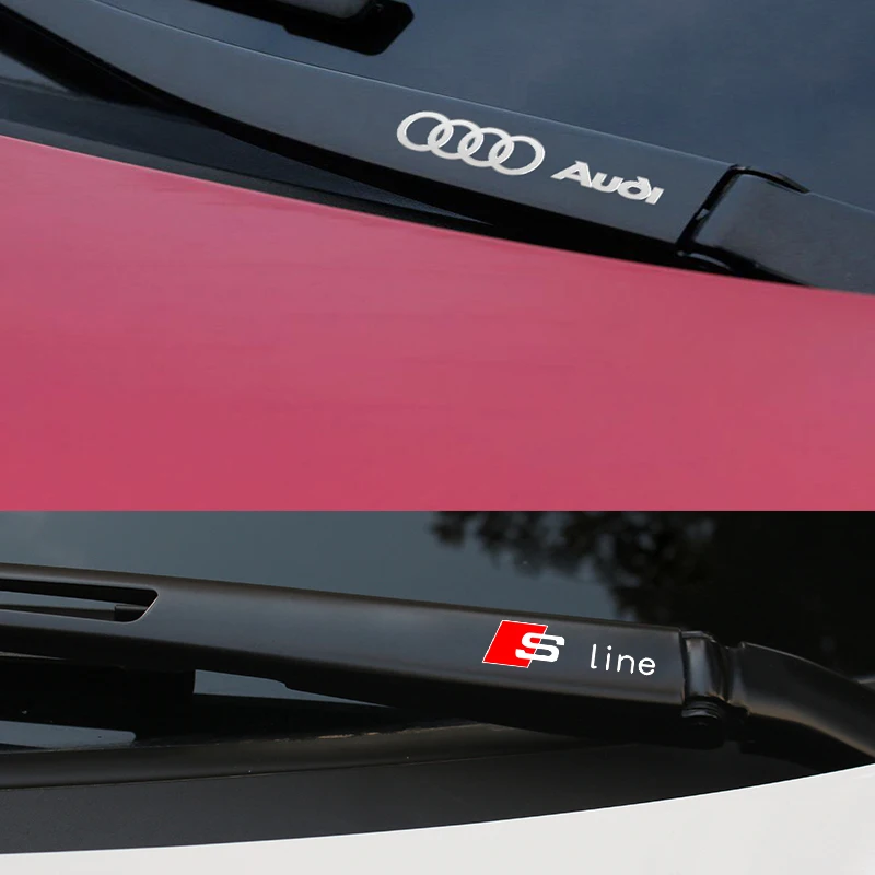 Metal emblem Auto Decor Decals Reflective Car Window Wiper Stickers For ...