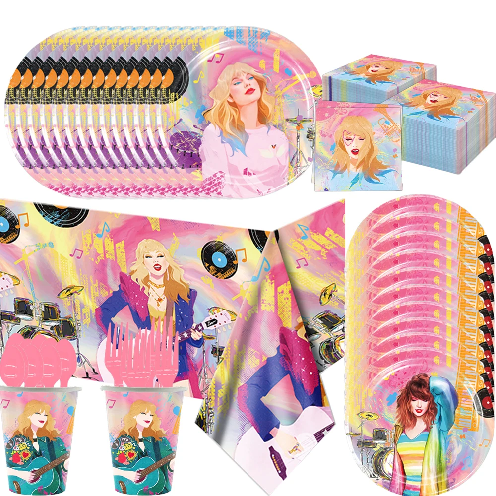 Taylor-Swift-Birthday-Party-Decoration-Disposable-Tableware-Plates ...